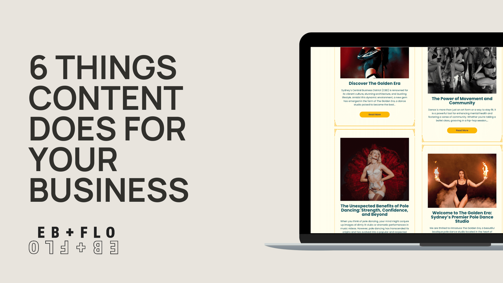6 things website content does for your business | Eb and Flo Digital Studio
